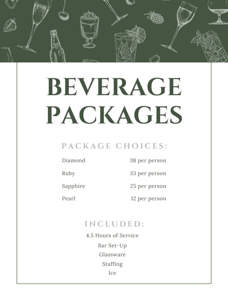Beverage Packages - Rosewood Farms Weddings